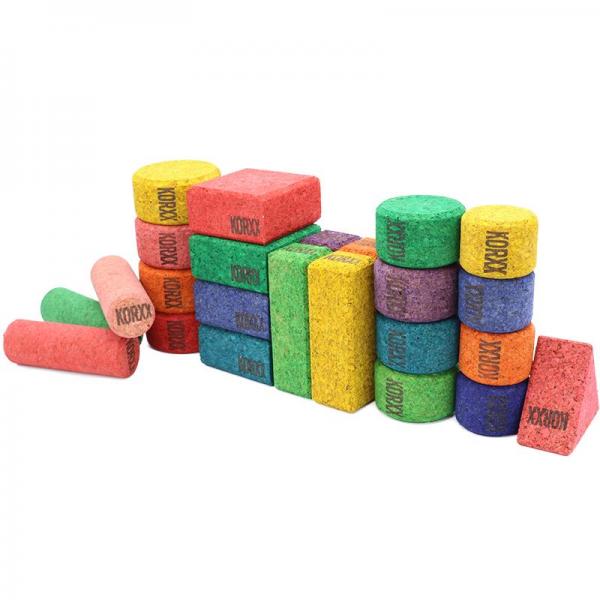 Buy Cork Building Blocks: Assorted Shapes and Colours Toy for Kids ...